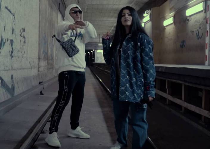 Lune X Samra Cr1minel Outfit: Live Fast, Dior, Yeezy, LV Sonnenbrille..