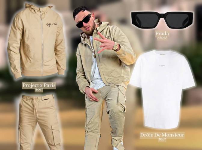 Azet Project X Paris Outfit: Trainingsanzug Sweatjacke, Cargohose, Tee...